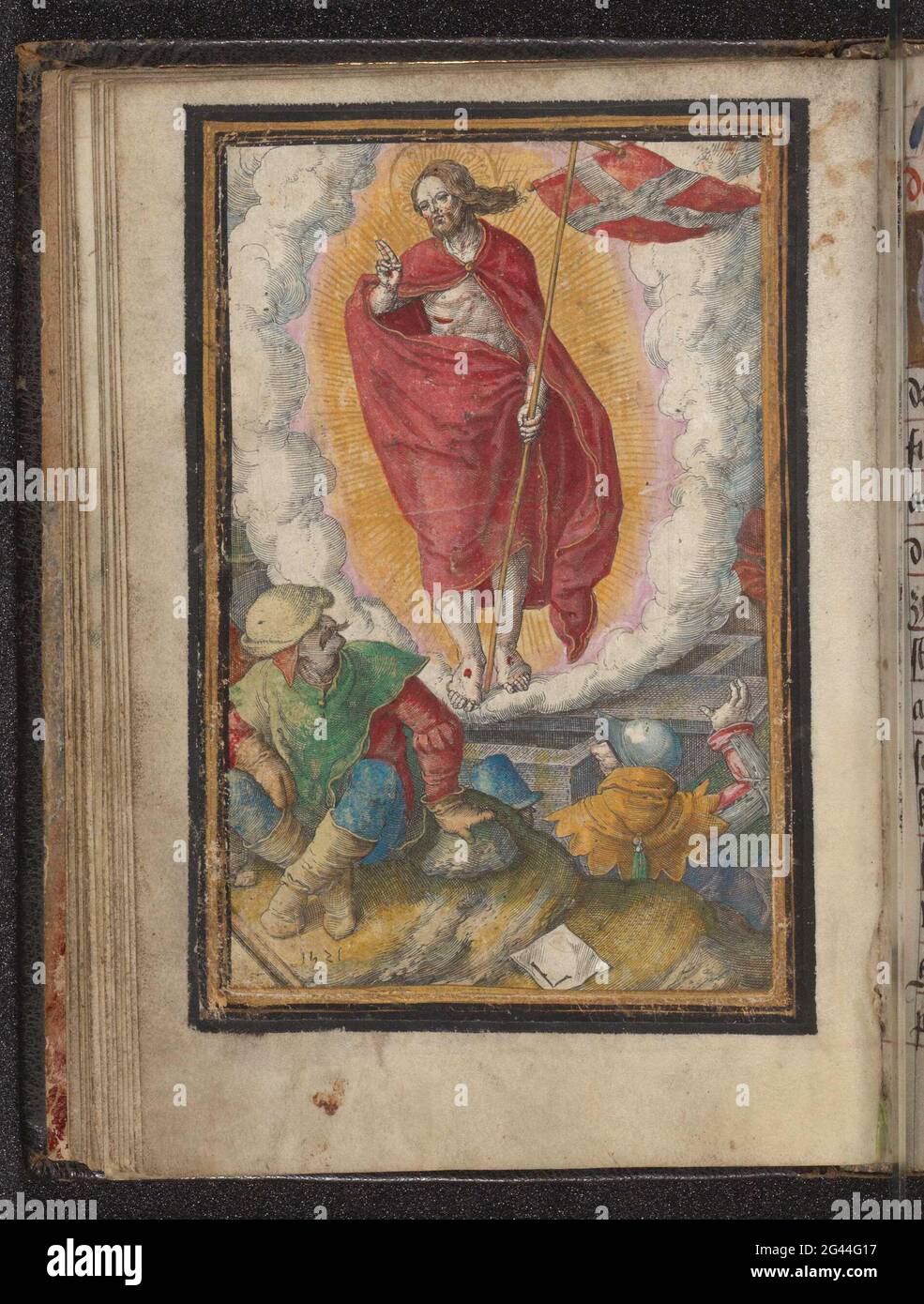Resurrection; Passion of Christ. Christ appears with the banner of the ...