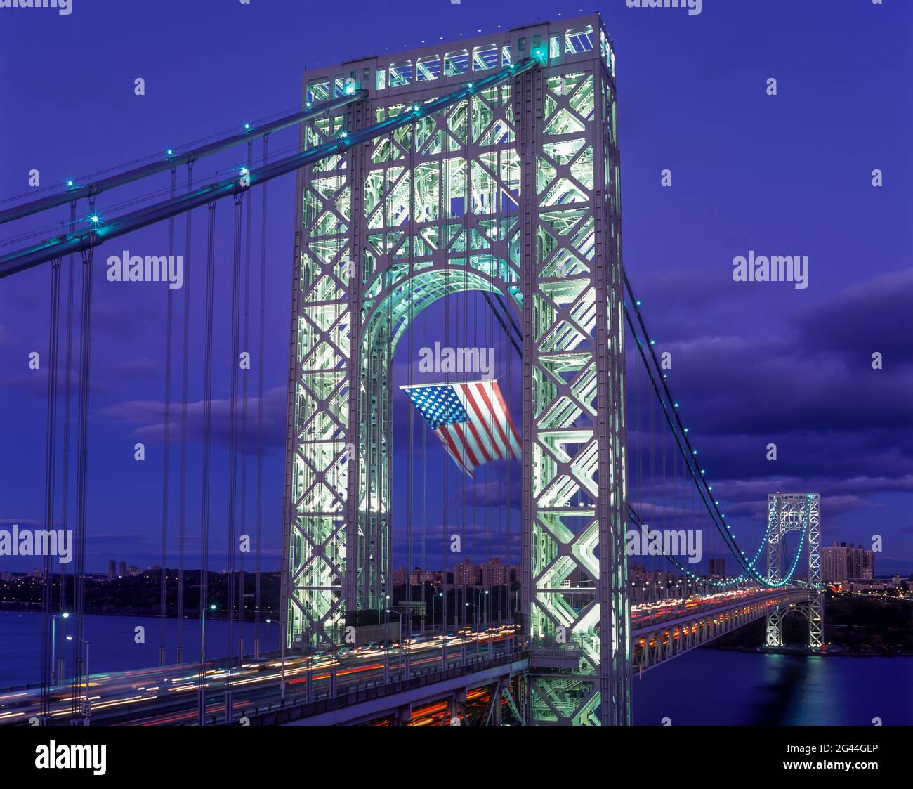 George washington bridge flag hi-res stock photography and images - Alamy