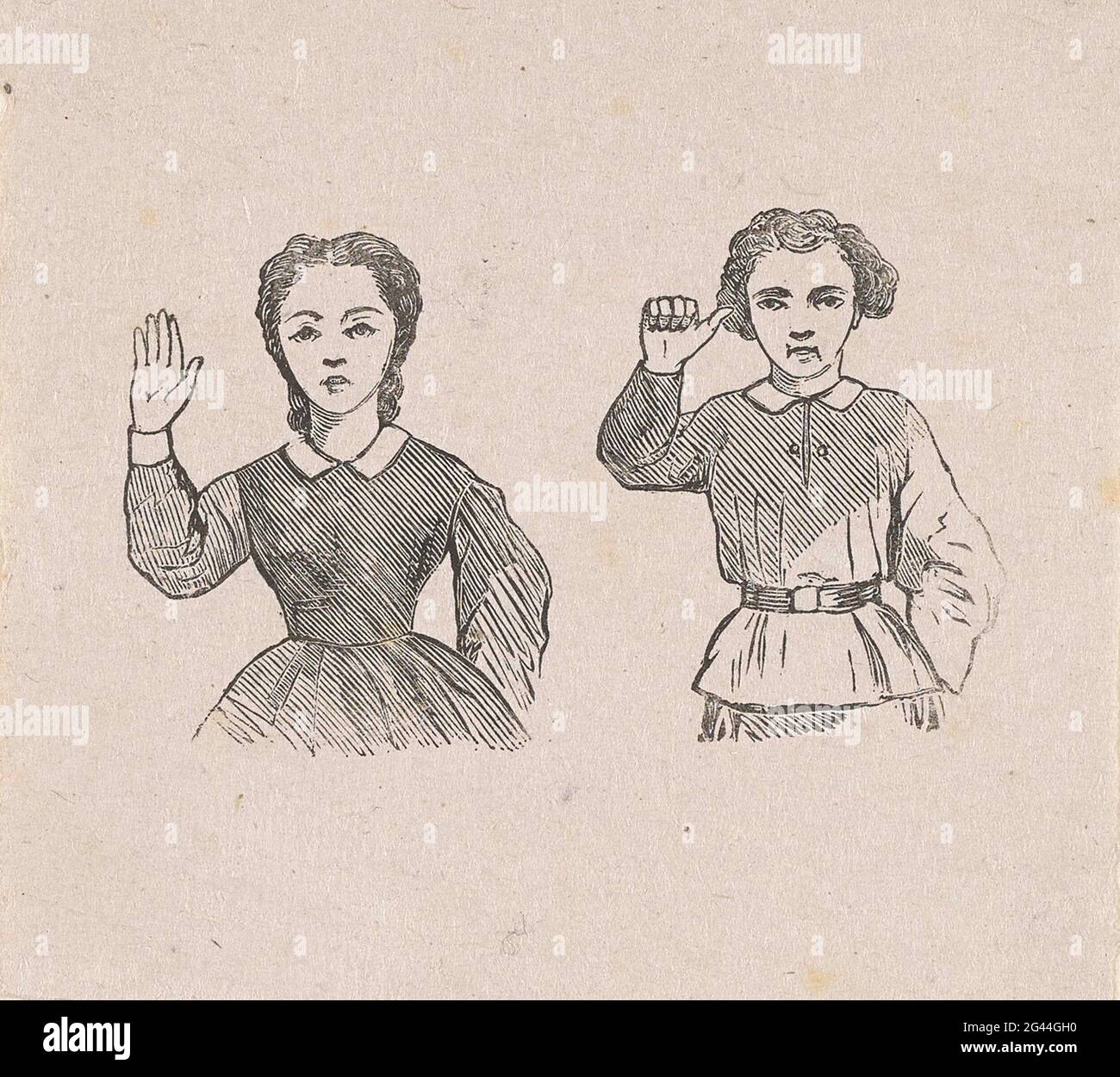 Boy and a girl bearing with their hands Stock Photo - Alamy