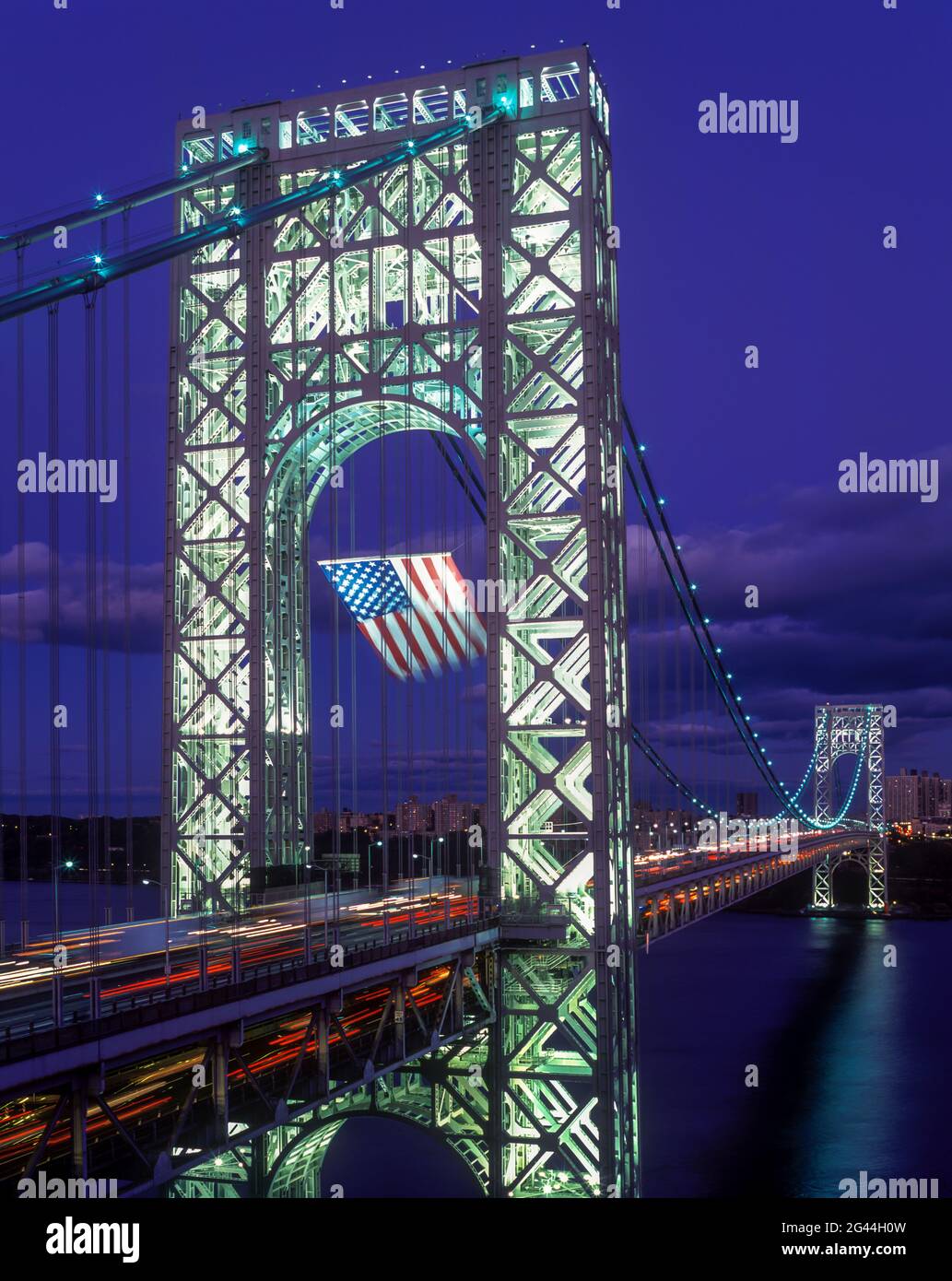 George washington bridge flag hi-res stock photography and images - Alamy
