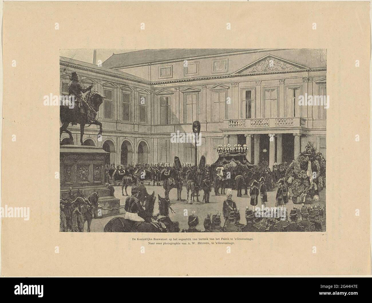 Funeral procession of Willem III, King of the Netherlands, 1890 ...