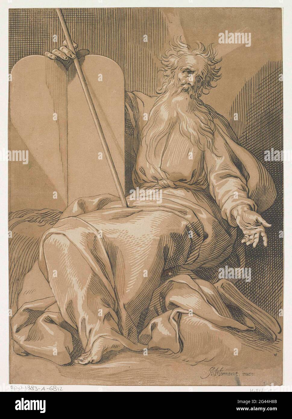 Moses with the tables of the law Stock Photo - Alamy