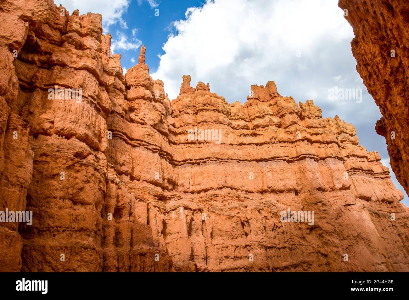 A natural rock formation of Red Rocks Hoodoos in Bryce Canyon National ...