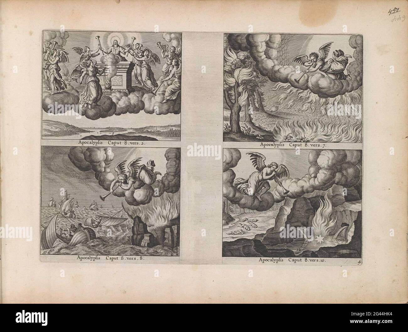 Seven angels get a bazuin / first angel blows on bazuin / second angel ...