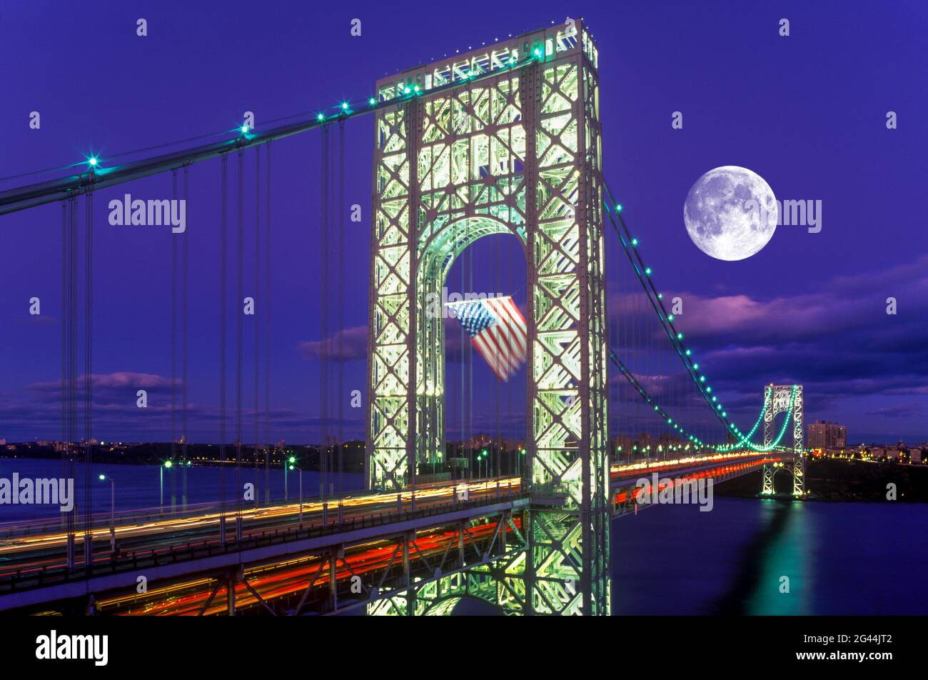 George washington bridge flag hi-res stock photography and images - Alamy