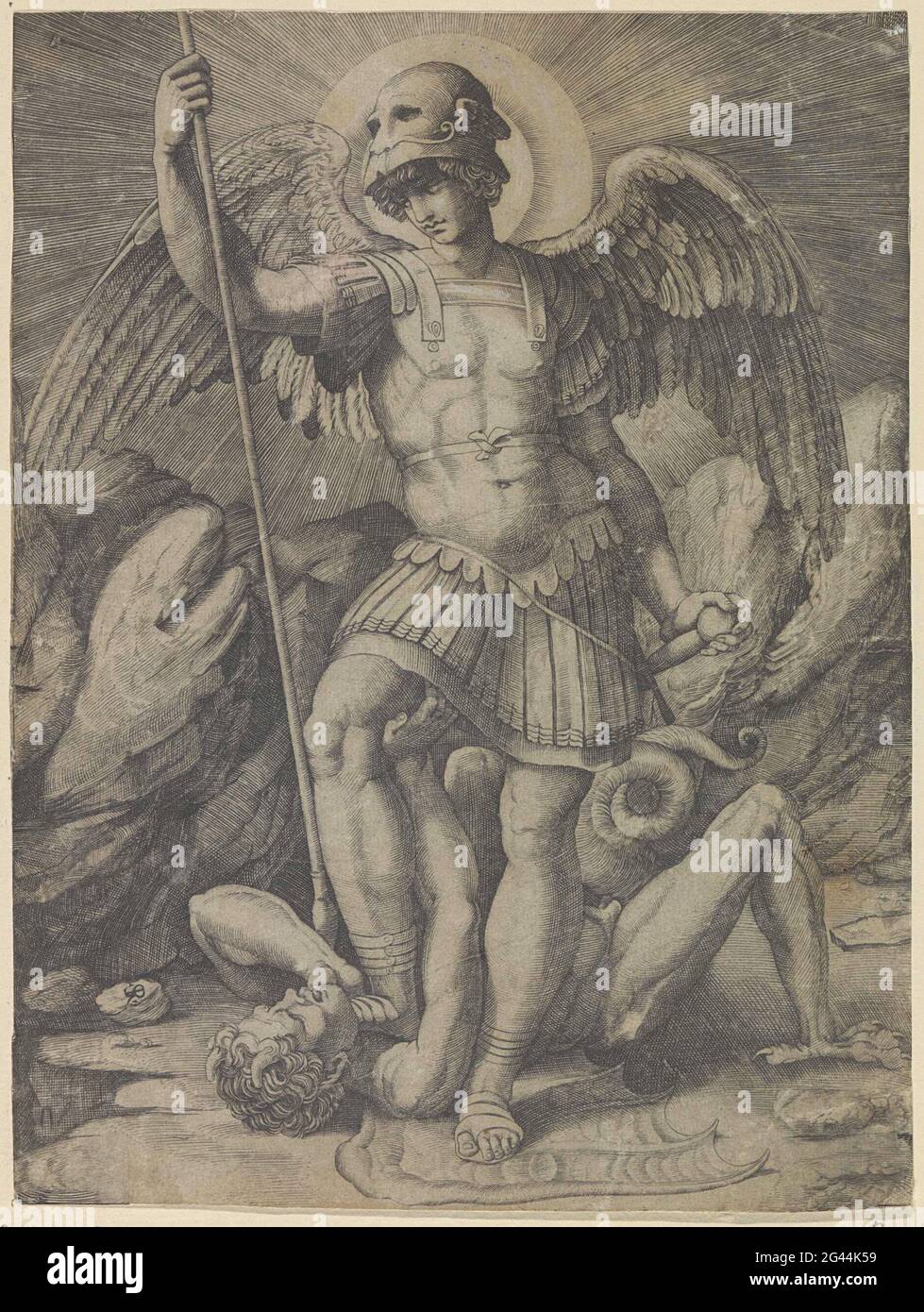 Archangel Michael. The Archangel Michaël tramples the devil. In his ...