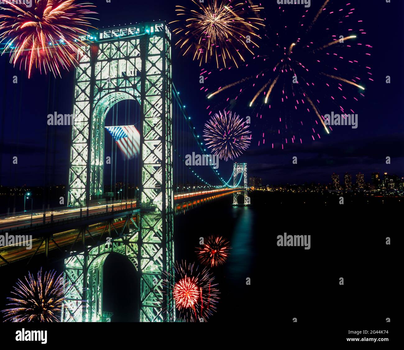 George washington bridge flag hi-res stock photography and images - Alamy