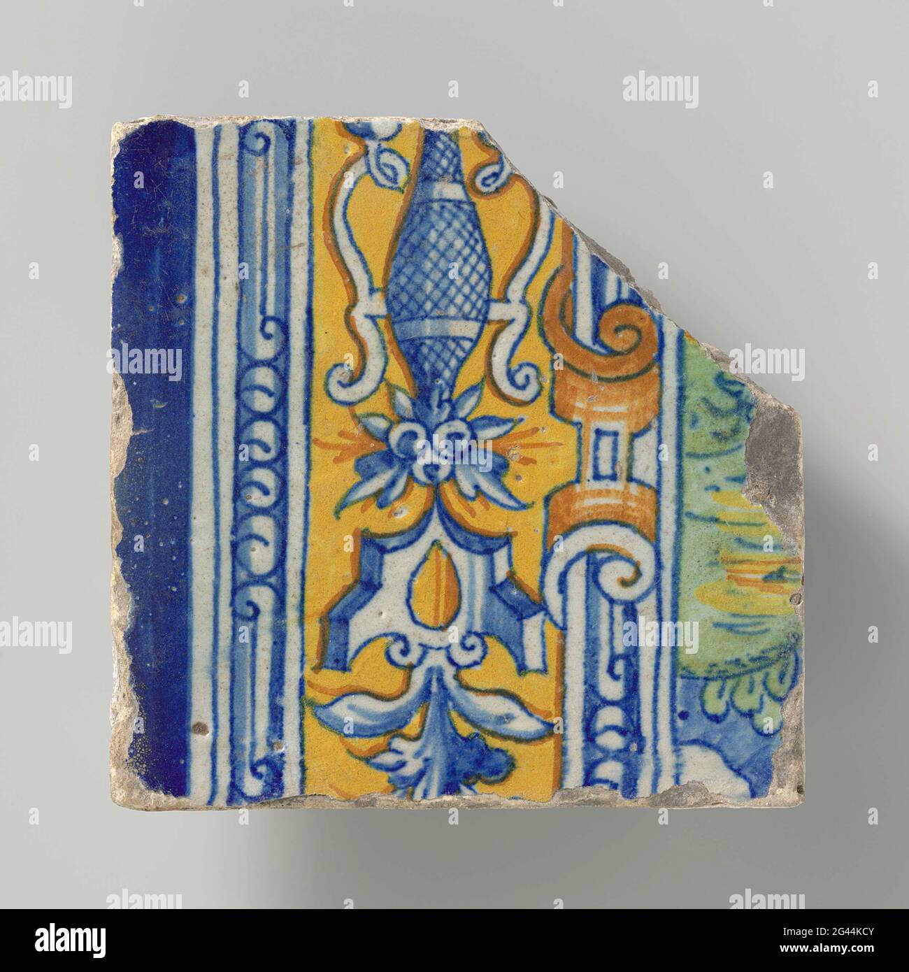 Edge tile from a tile tableau. Edge tile of a tile tableau, painted in ...
