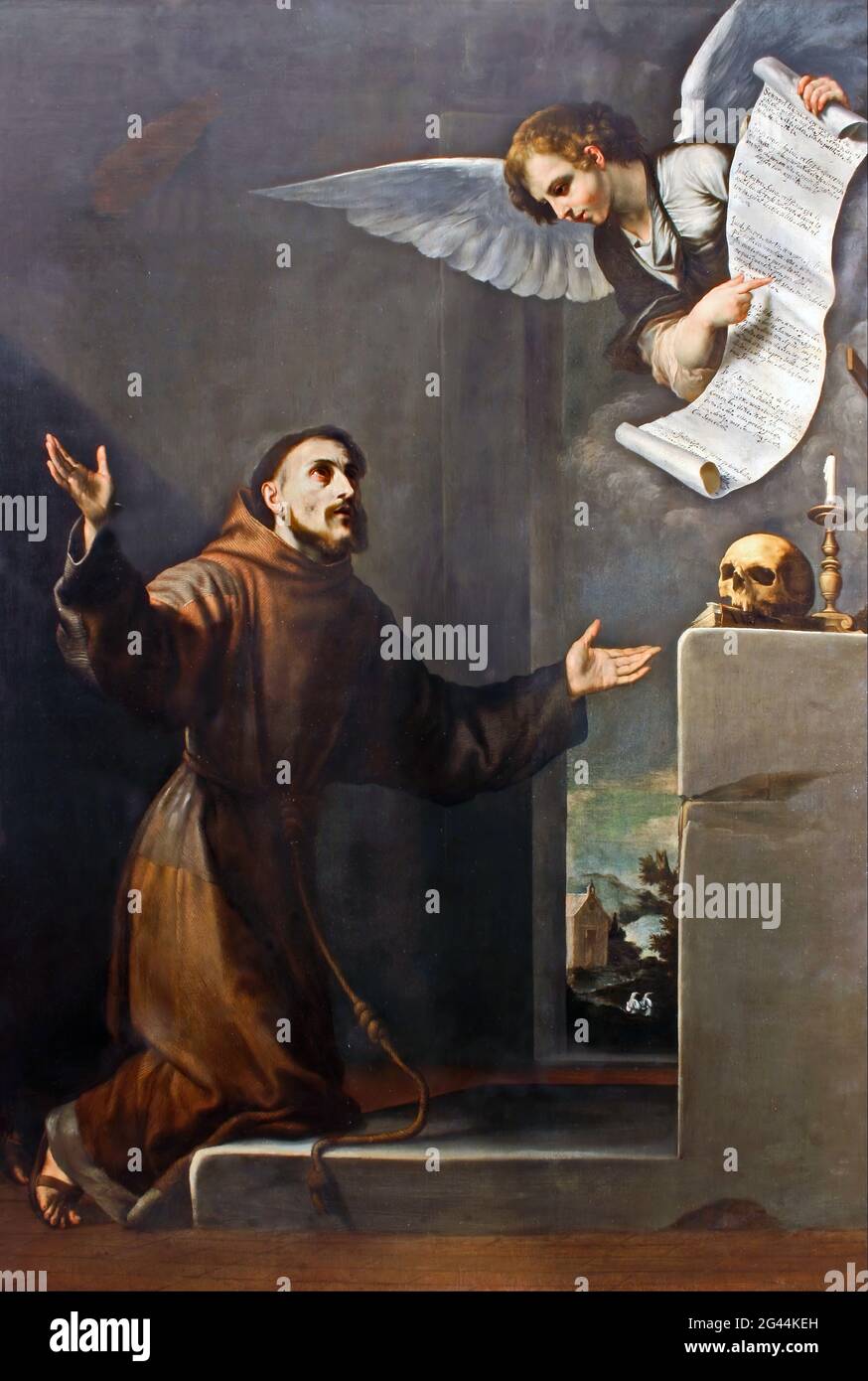 Jusepe De Ribera - Saint Francis Receives the Seven Privileges from the ...