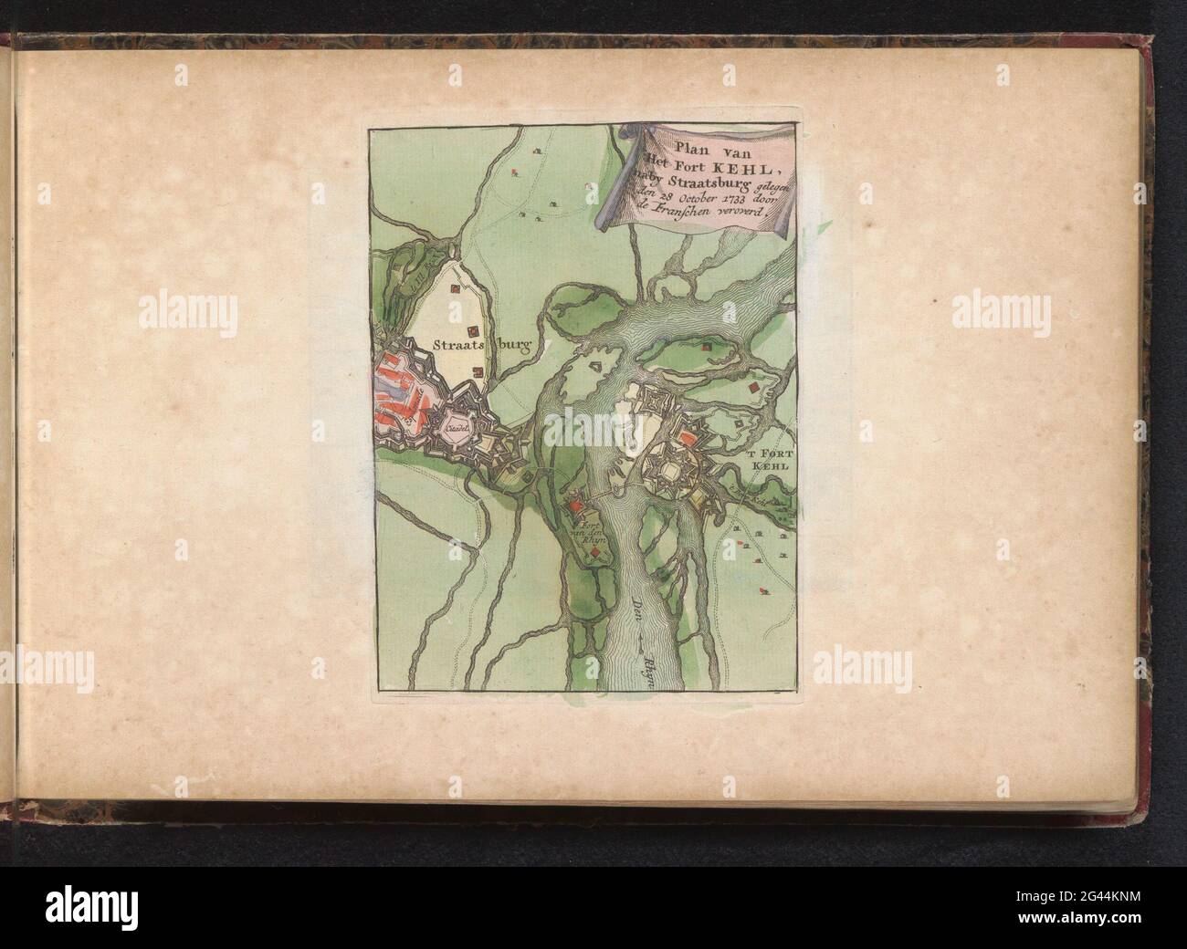 Map of Strasbourg and Fort Kehl, 1733; Plan of the Kehl Fort Kehl ...
