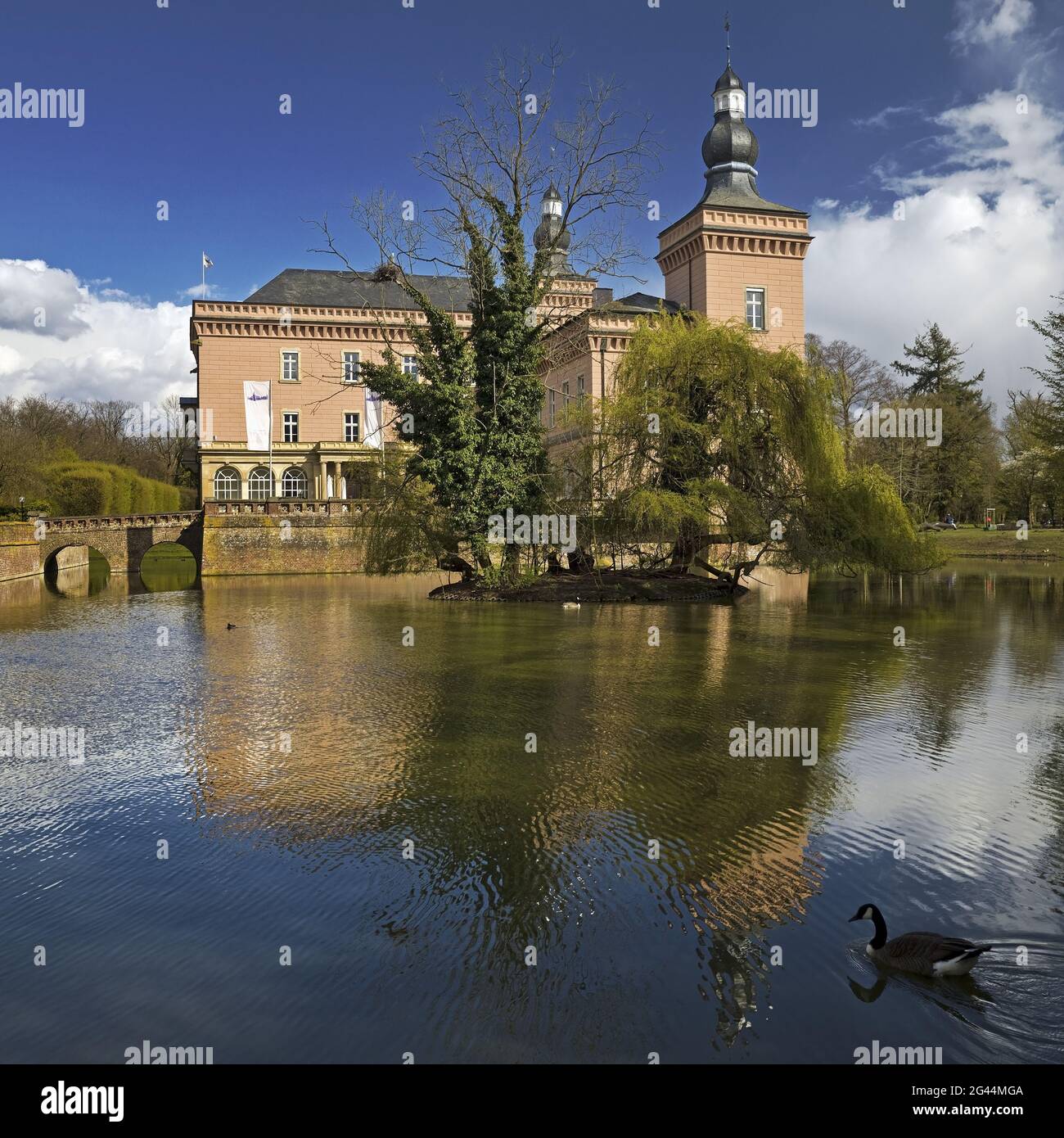 Moated Castle Gracht, manor house, Erftstadt, North Rhine-Westphalia ...