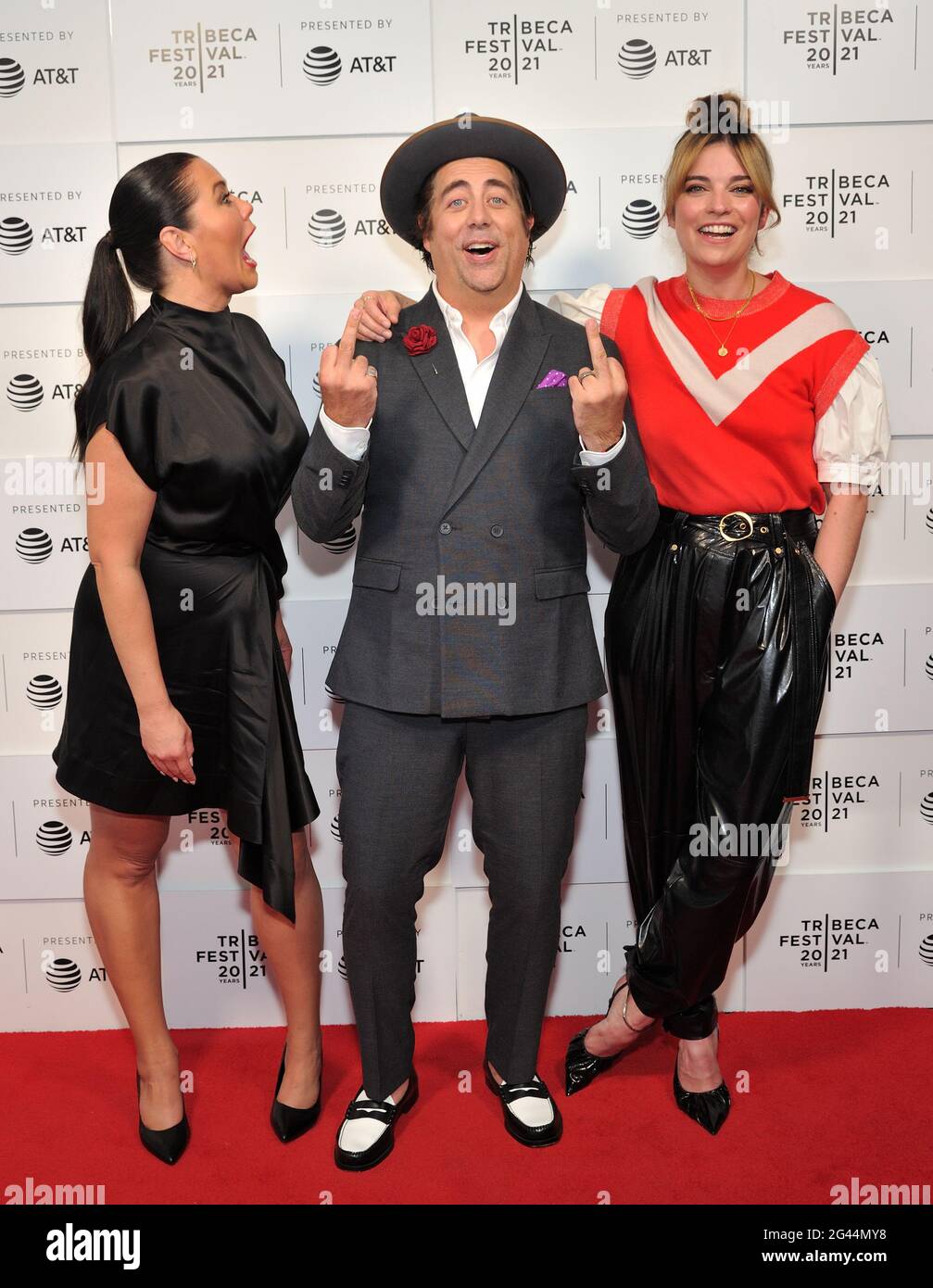 New York, USA. 18th June, 2021. L-R: Mary Hollis Inboden, Eric Petersen ...