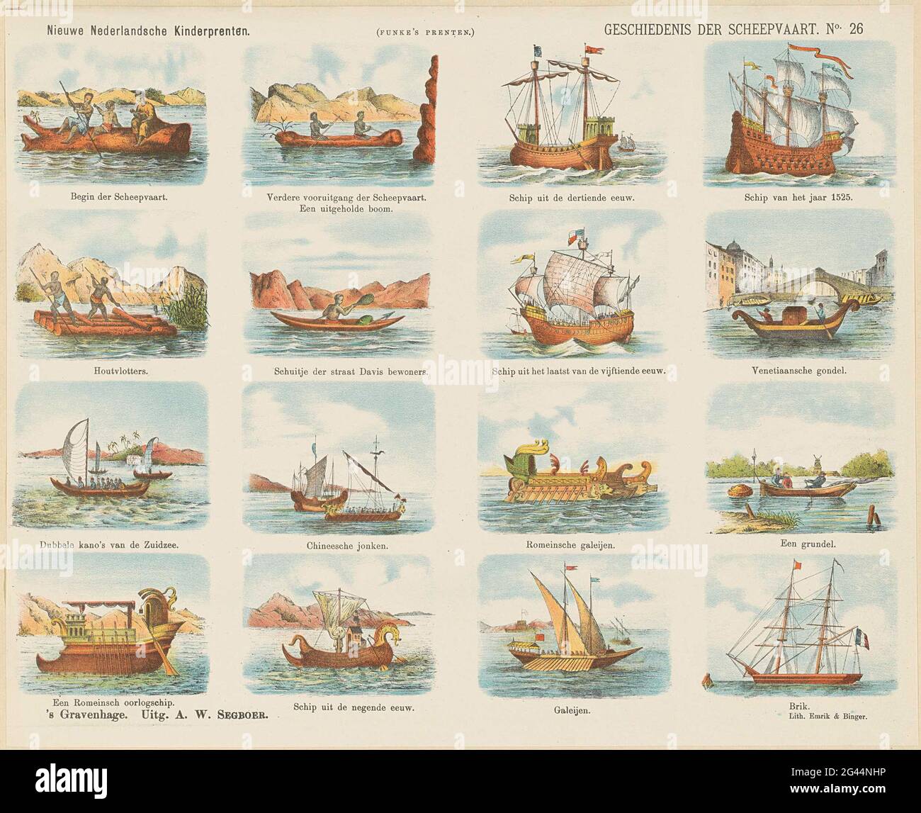 History of shipping; New Dutch childrens prints; Funke's prints. Leaf ...