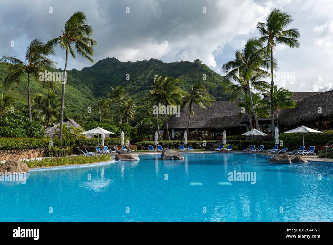 Swimming pool at the Hilton Moorea Lagoon Resort & Spa, Moorea ...