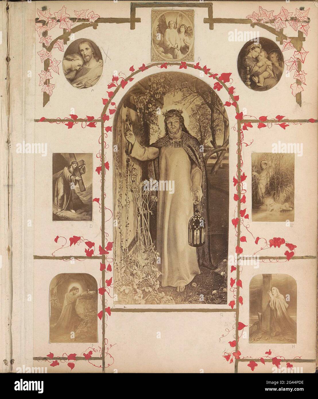 Photo production of (probably) a print of two angels. Part of album ...