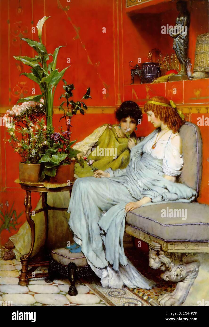Lawrence Alma Tadema (1836-1912) - Confidences 1869 Stock Photo - Alamy