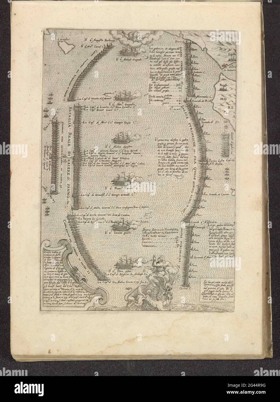 Battle of Lepanto. The Battle of Lepanto on October 7, 1571 with the ...