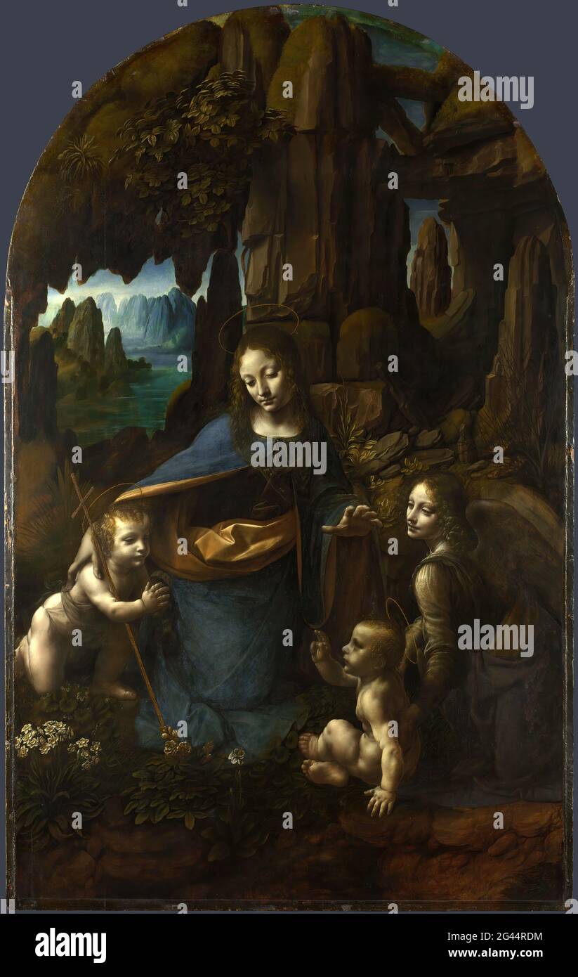 Leonardo Da Vinci - the Virgin of the Rocks 02 Stock Photo - Alamy