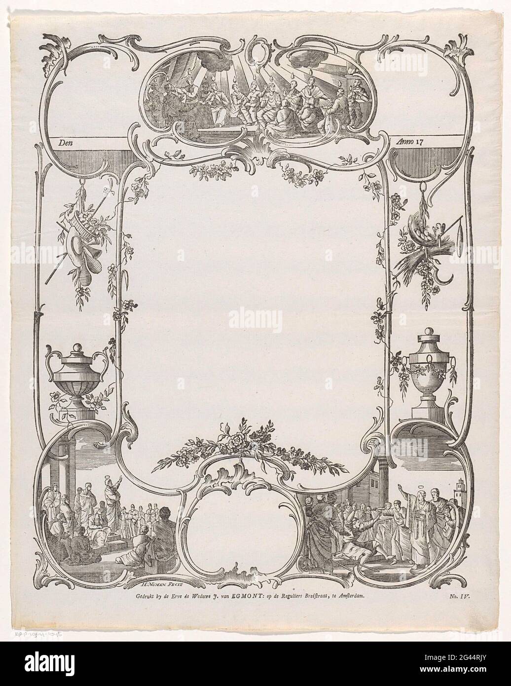 Frame with performances from the New Testament. Ornamented picture ...