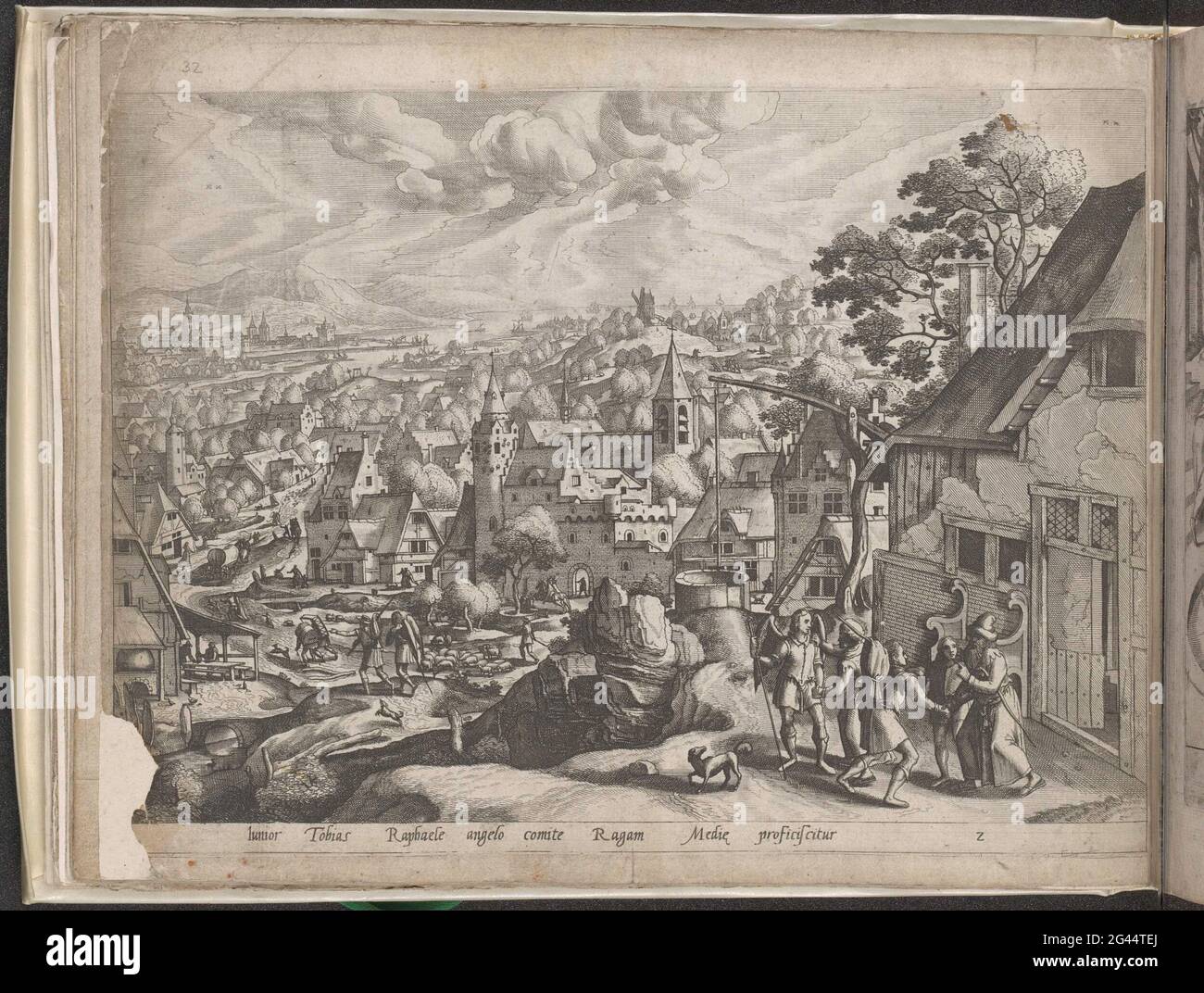 Tobias and the angel say goodbye to Tobit and Anna; History of Tobias ...