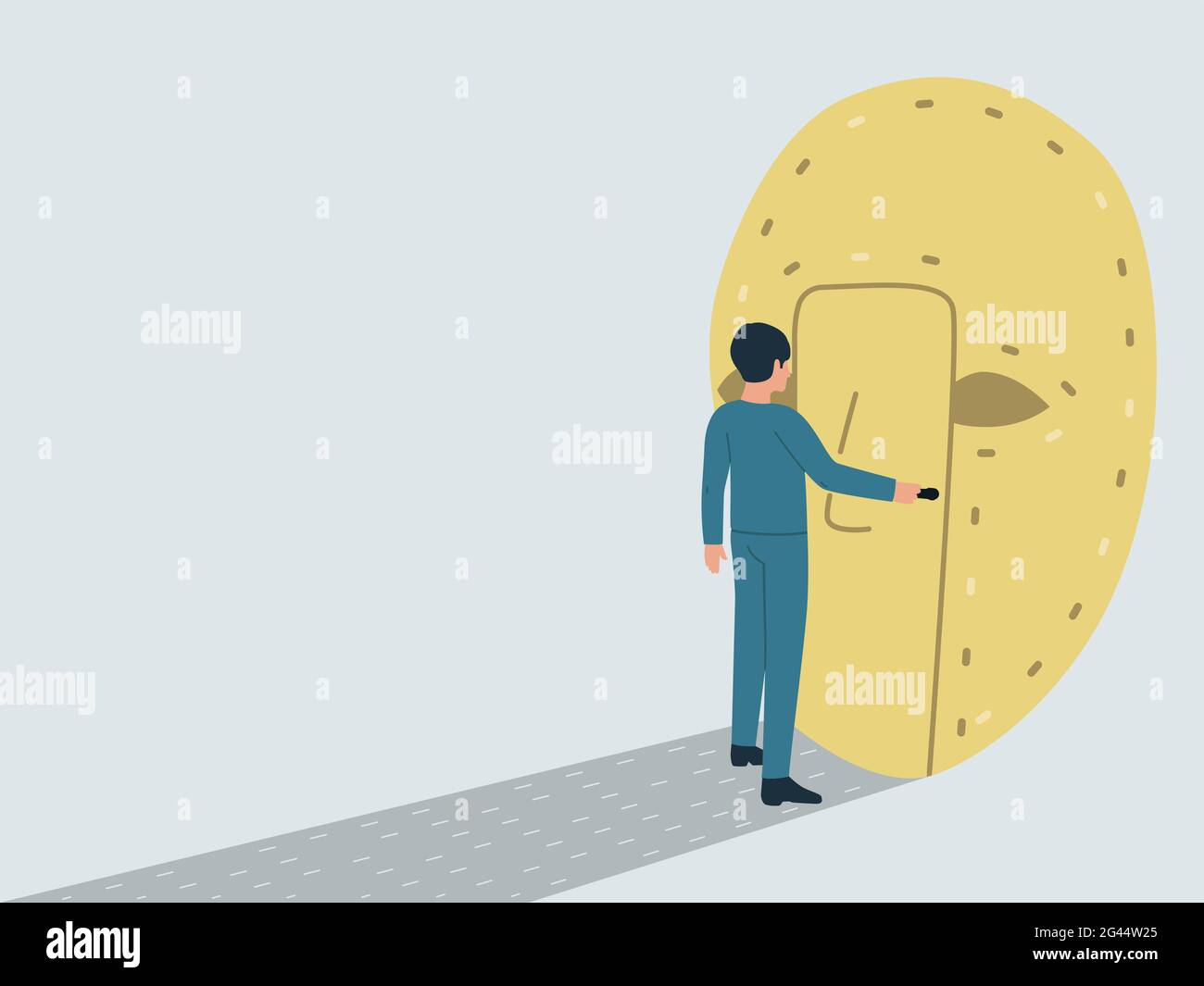 Vector illustration of split personality, dissociative identity ...