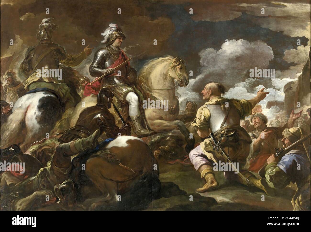 Luca Giordano - Capture of a Stronghold Stock Photo - Alamy