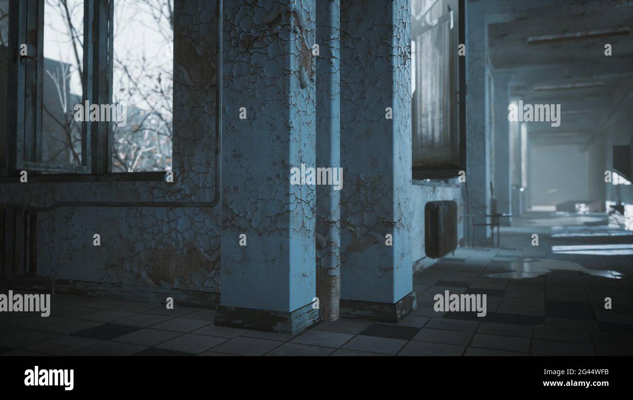 Interior of the abandoned soviet building Stock Photo - Alamy