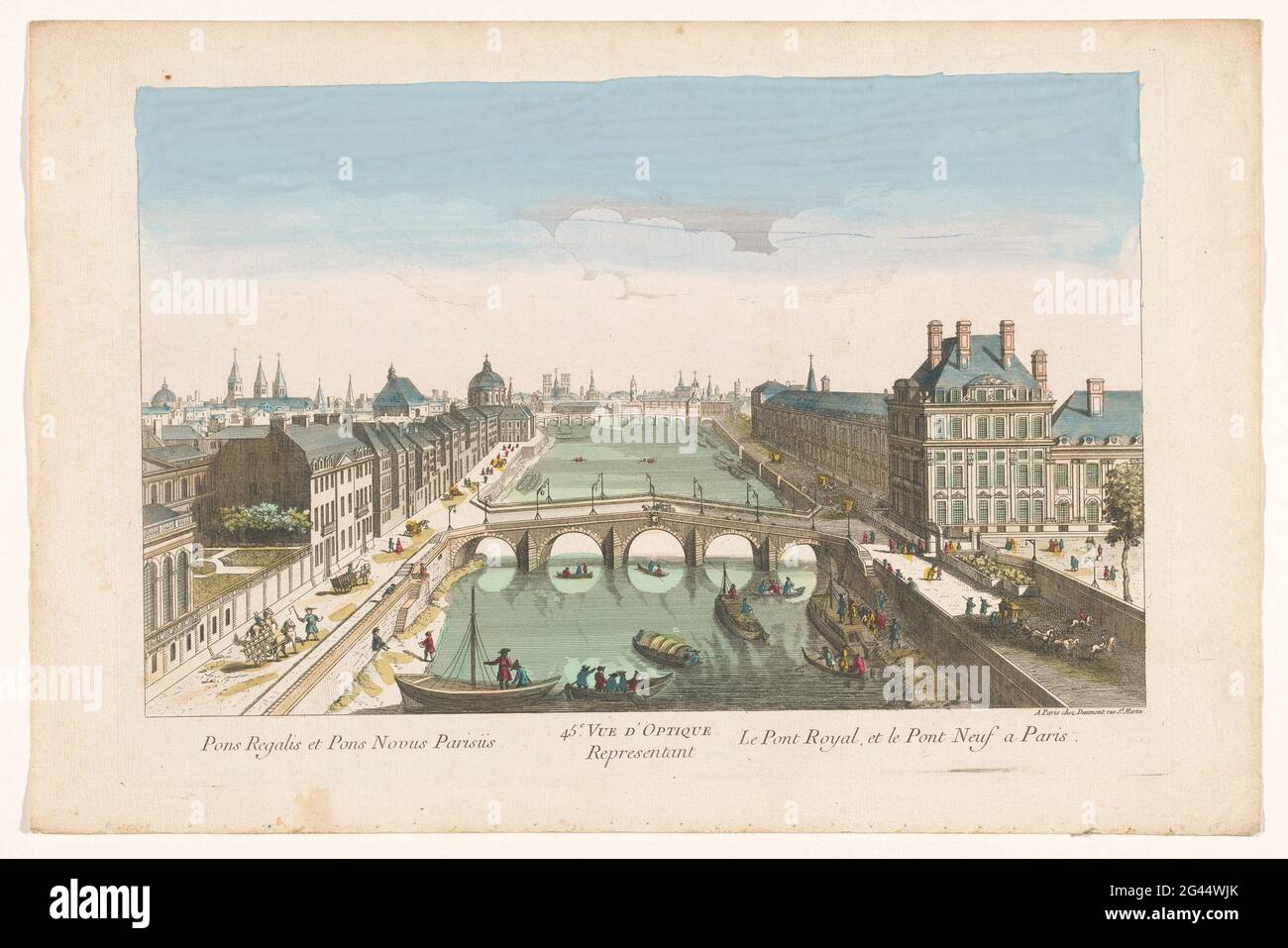 View of the Pont Royal across the River Seine in Paris, seen towards ...
