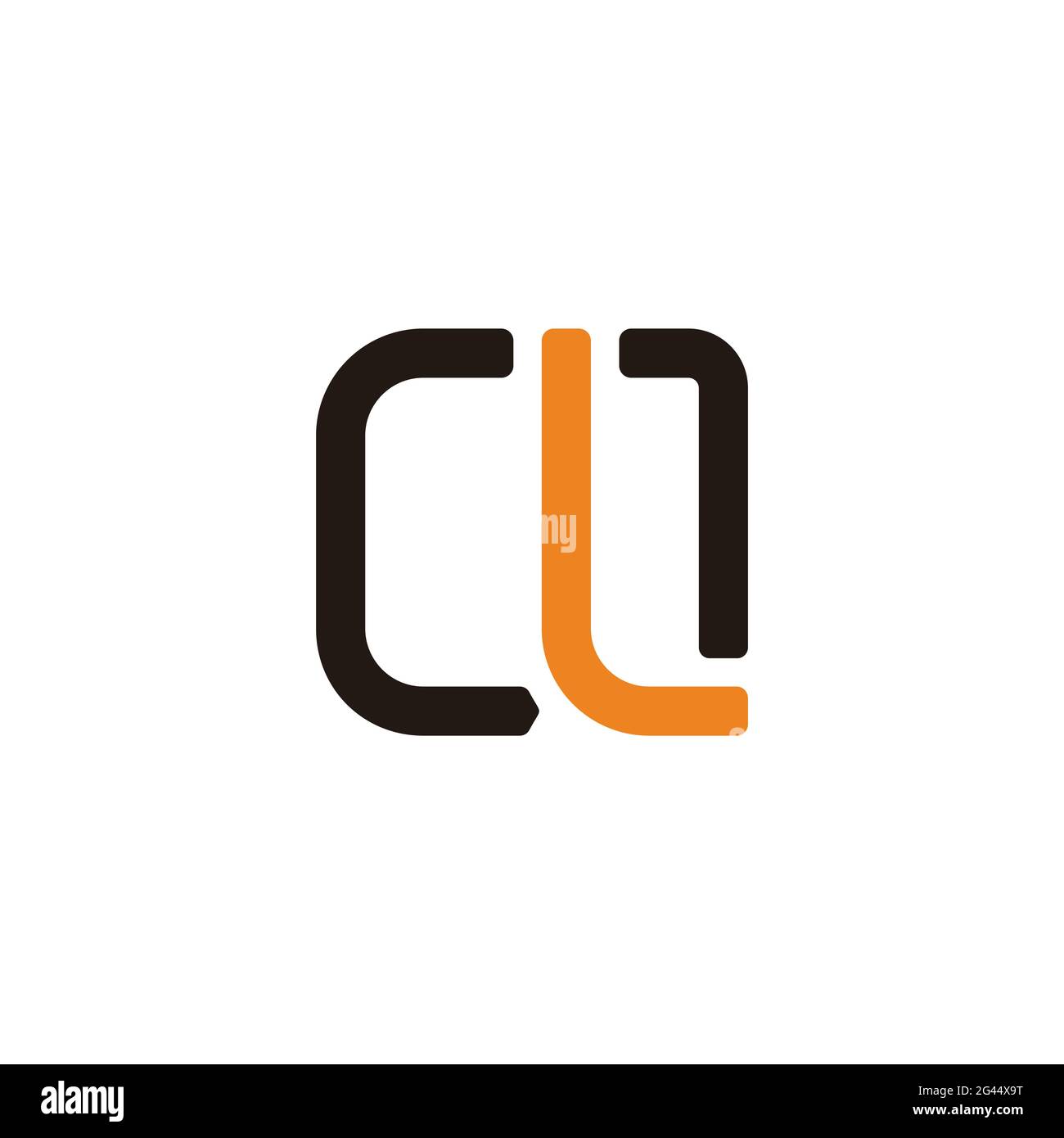 letter cl simple square geometric logo vector Stock Vector Image & Art ...