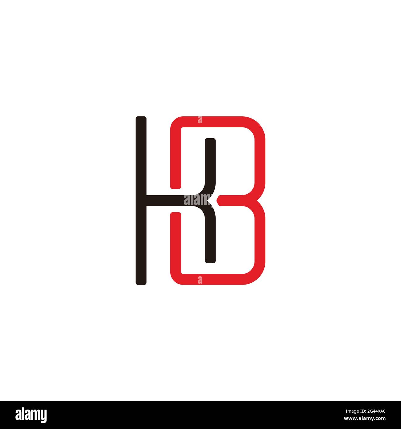 letter kb simple linked geometric logo vector Stock Vector Image & Art ...