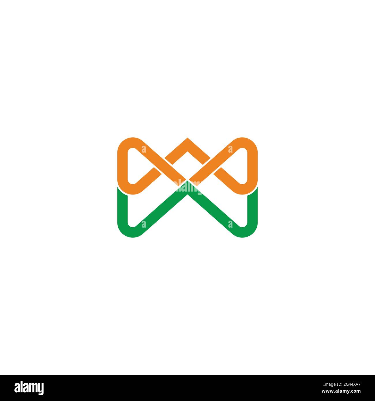 abstract letter mw green mountain linear logo vector Stock Vector Image ...