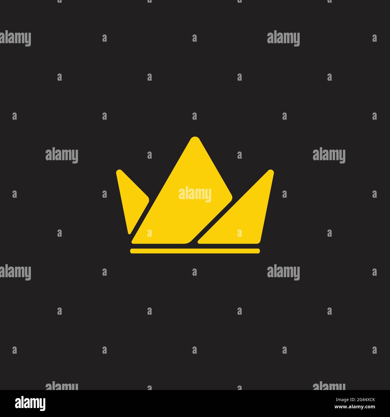 golden crown simple triangles shape logo vector Stock Vector Image ...