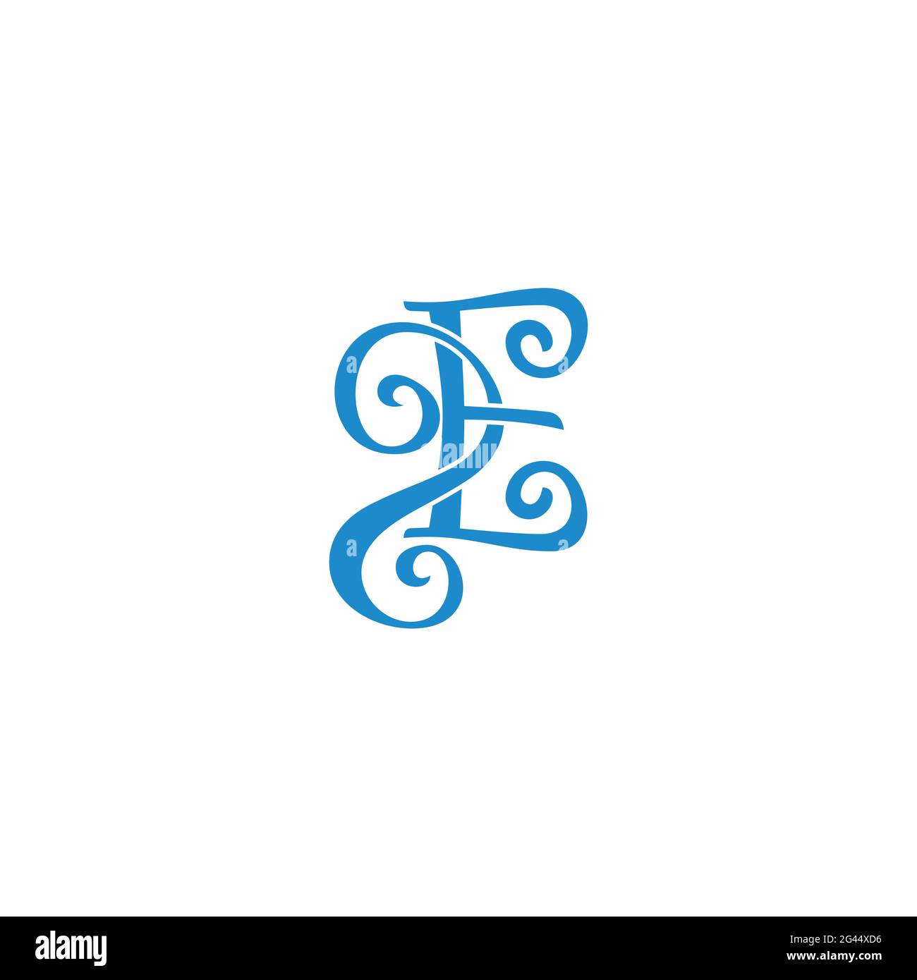 letters 2e linked ribbon curves logo vector Stock Vector Image & Art ...