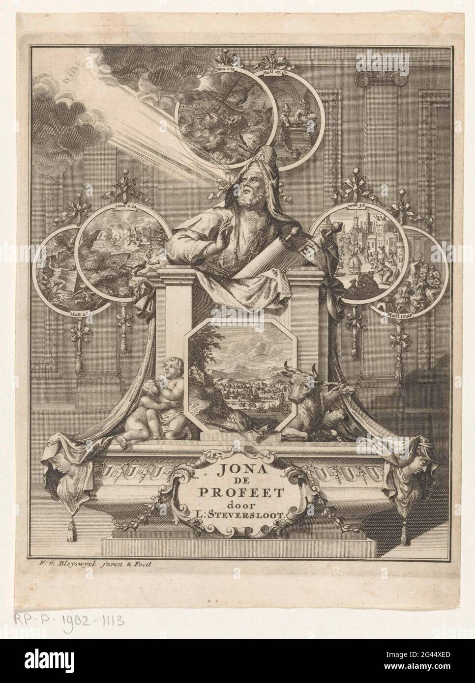 Prophet Jona; Title page for: Laurens Steversloot, Jonah De Prophet ...