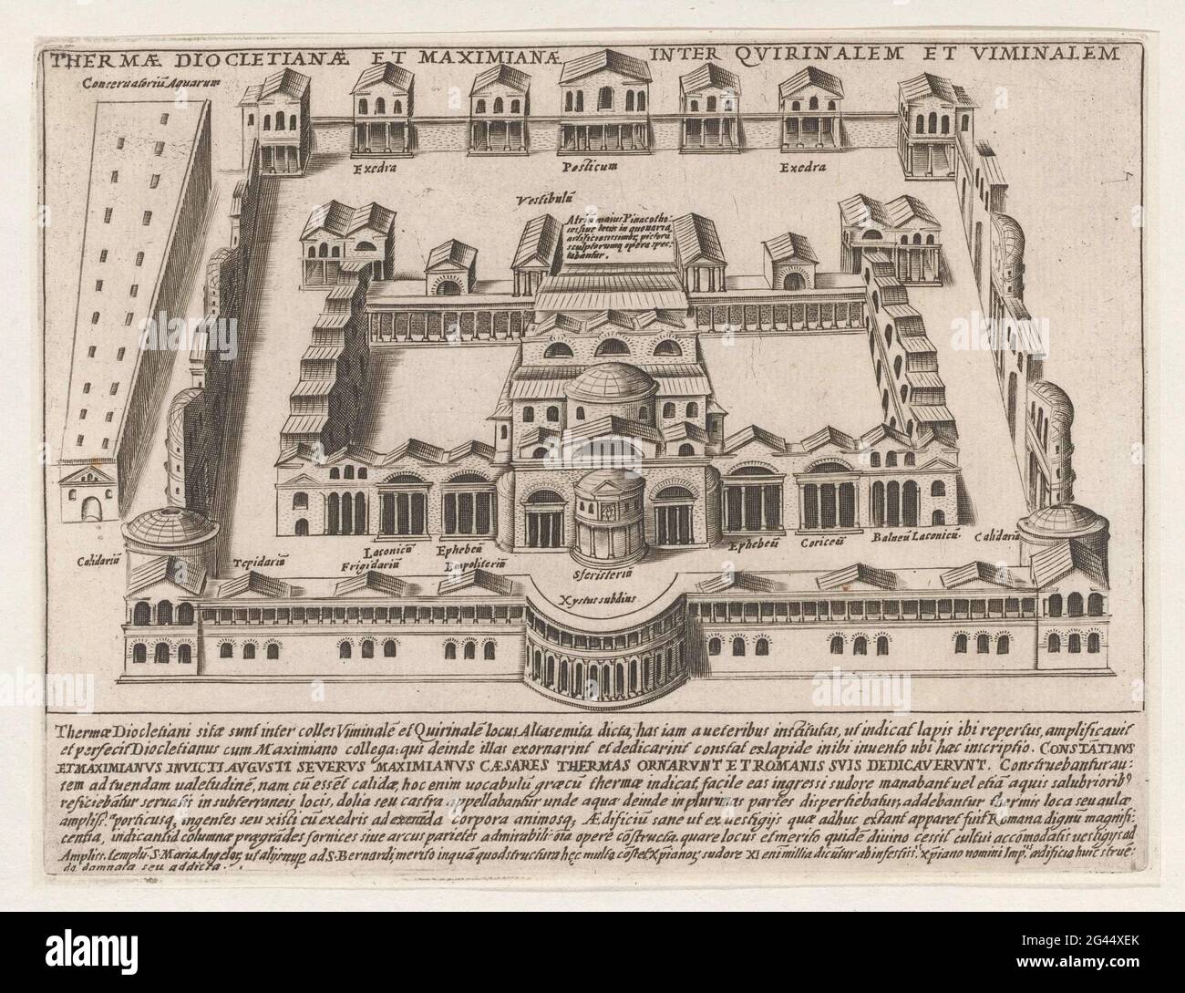 Thermal baths of Diocletian in Rome; Thermae Diocletianae et Maximianae ...