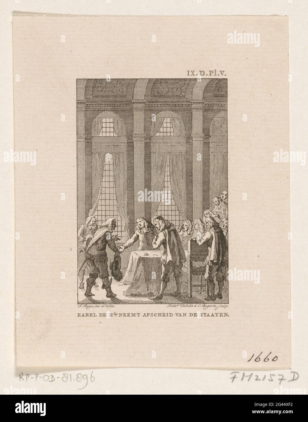 King Karel II van England says goodbye to the States General, 1660 ...