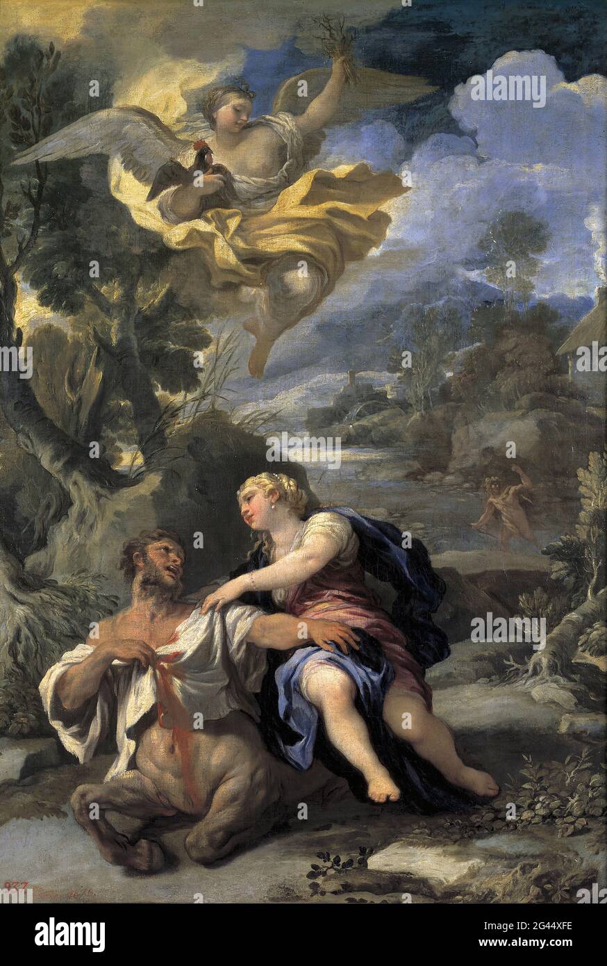 Luca Giordano - the Death of the Centaur Nessus Stock Photo - Alamy