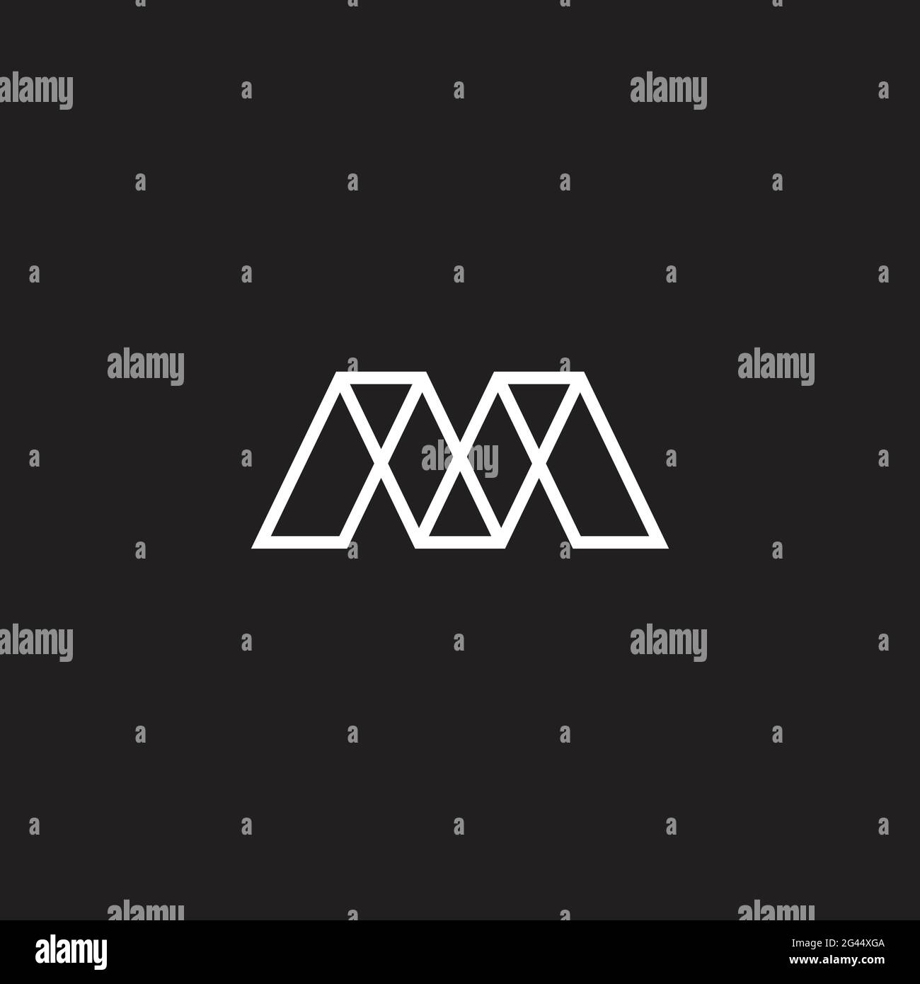 abstract letter m bridge construction line geometric logo vector Stock ...