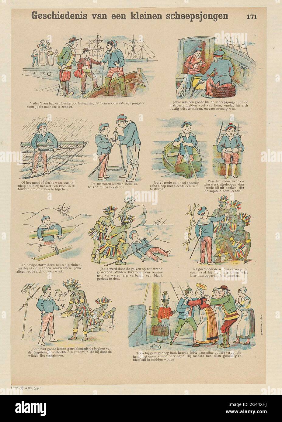 History of a small ship boy. Leaf with 11 performances about the small ...