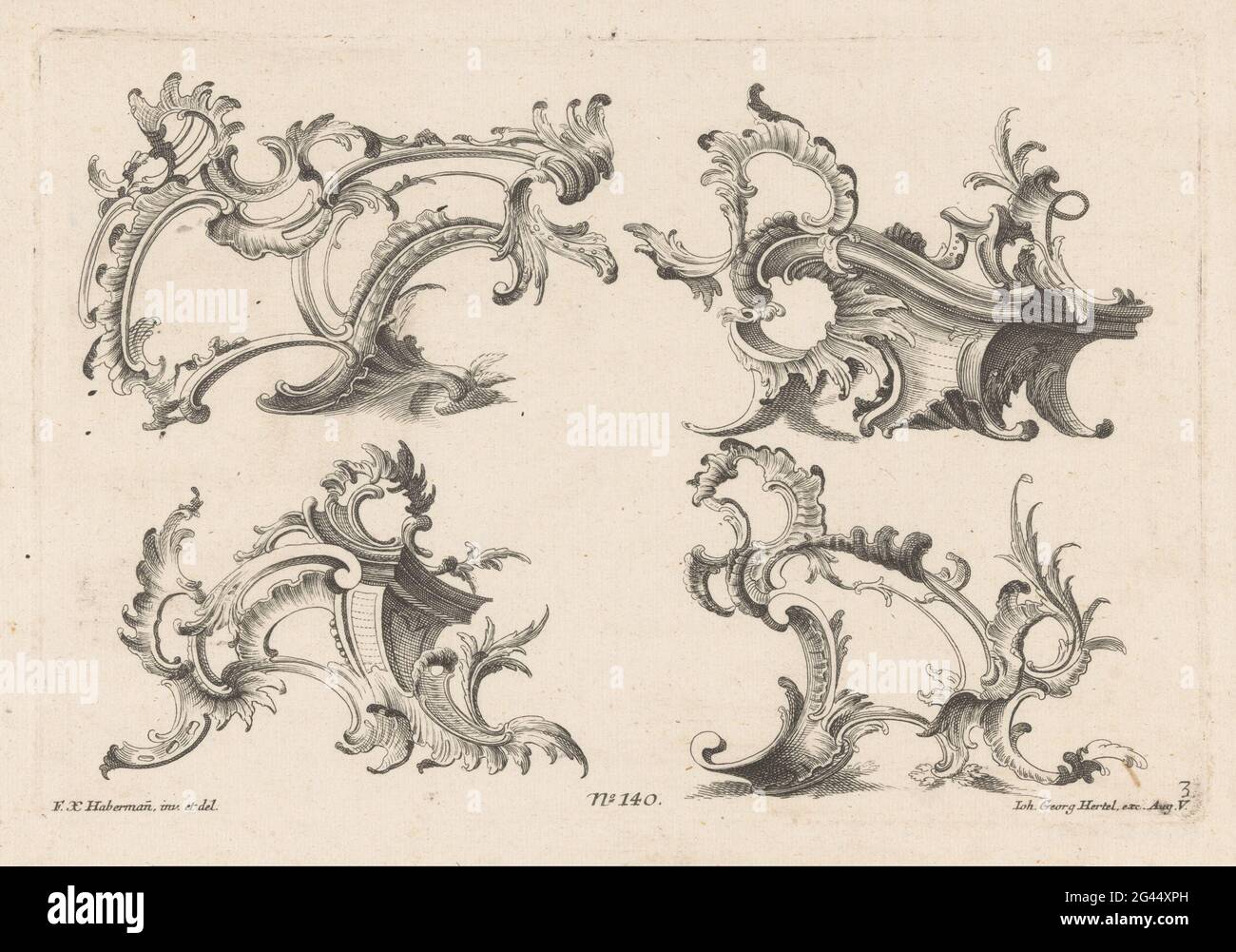 Four rocaille ornaments hi-res stock photography and images - Alamy