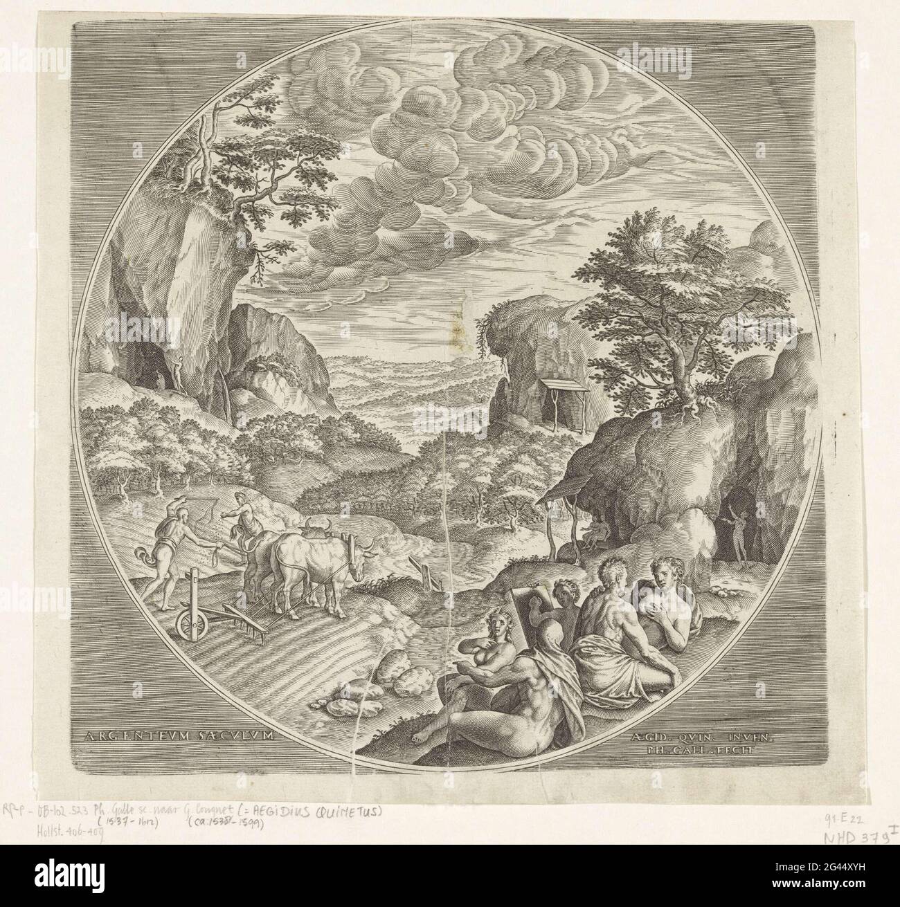 Silver century; Argentevm SAECVLVM; The four eras. Jupiter silver ...