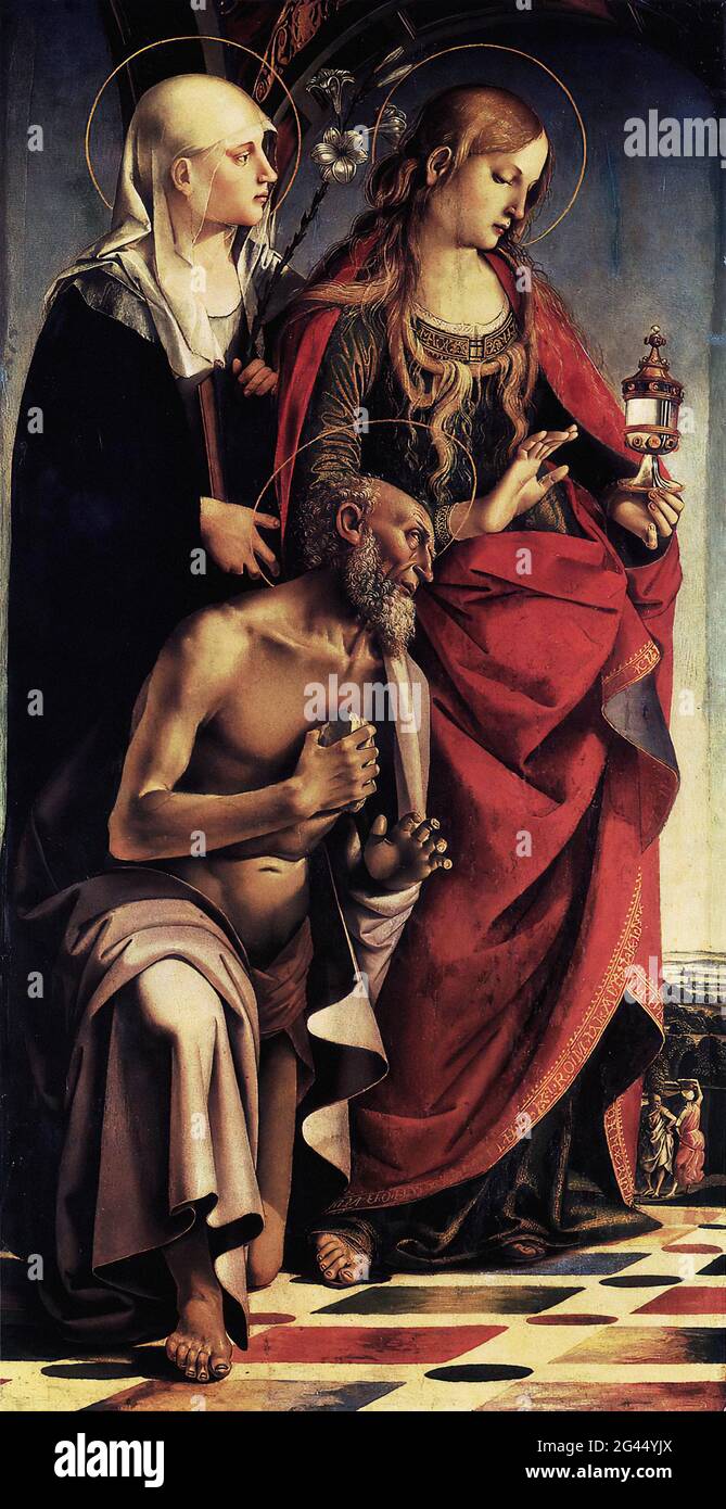 Luca Signorelli - St Augustine Altarpiece Left Wing 1498 Stock Photo - Alamy