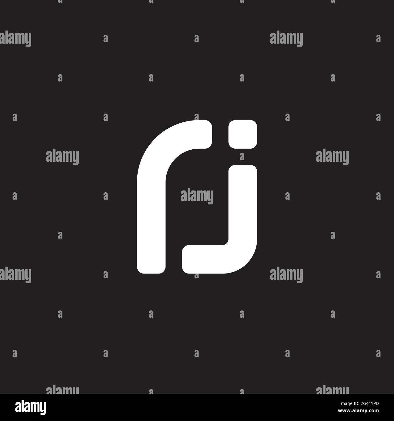 letter rj simple geometric linked circle logo vector Stock Vector Image & Art - Alamy