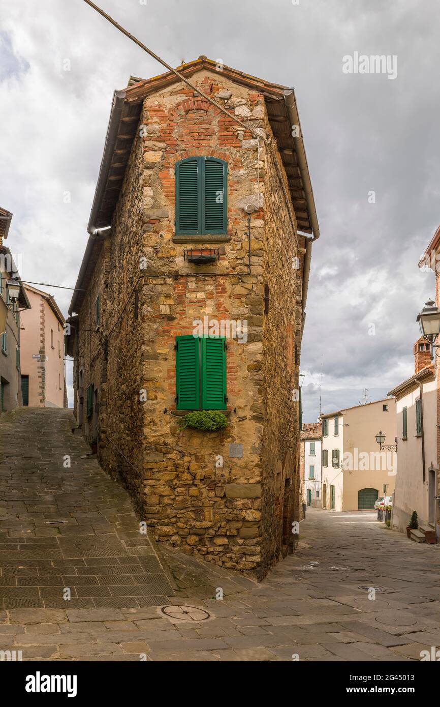 The houses of Lucignano, Arezzo Province, Tuscany, Italy Stock Photo ...