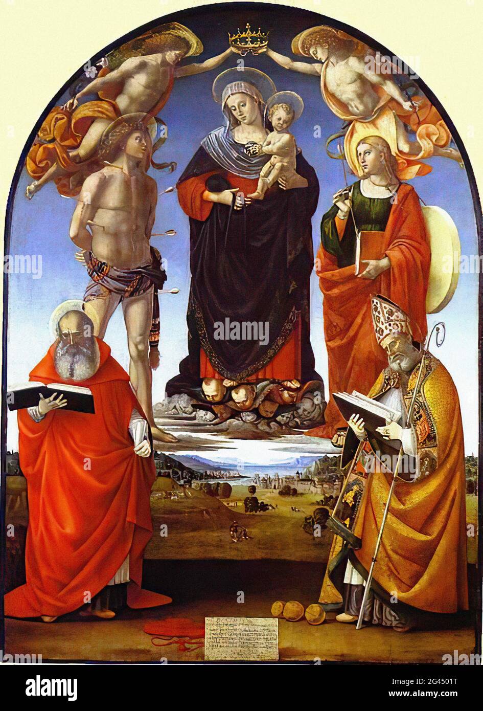 Luca Signorelli - Virgin Child Among Angels Saints 1515 Stock Photo - Alamy
