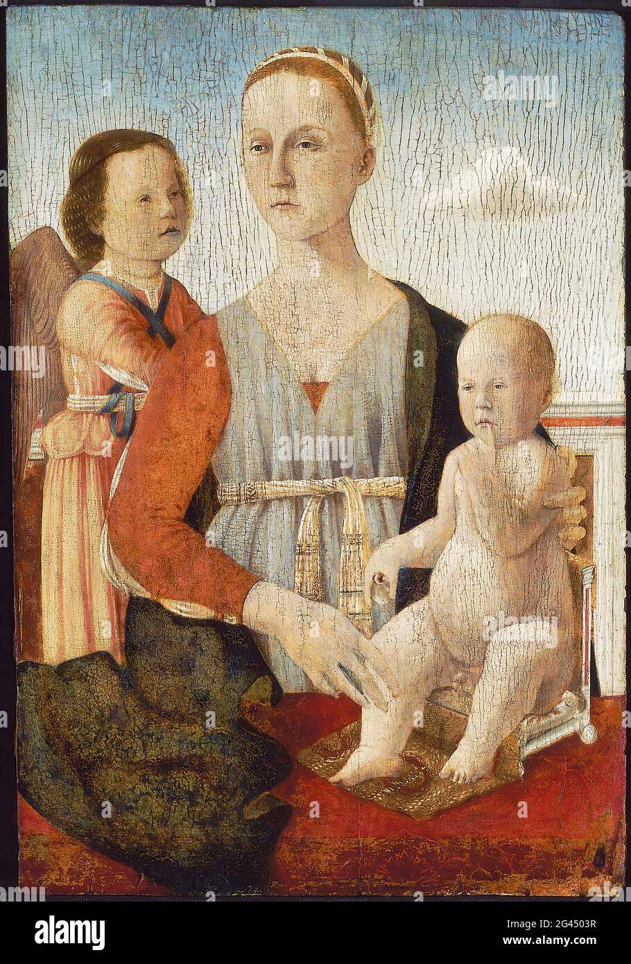 Luca Signorelli - Virgin and Child with an Angel Stock Photo - Alamy