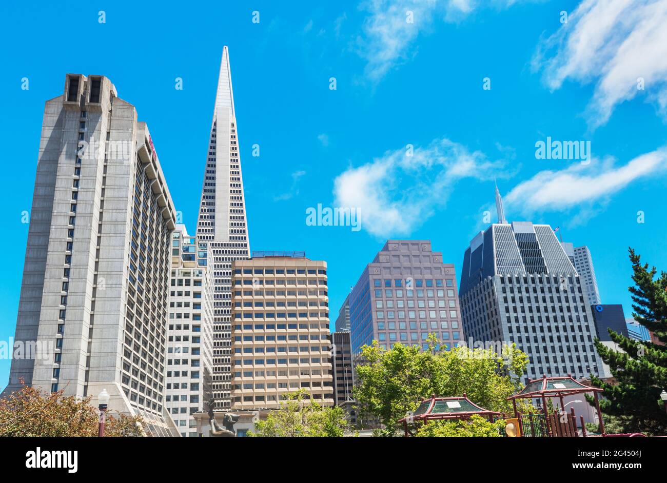 View of Portsmouth square, San Francisco, California, USA Stock Photo ...