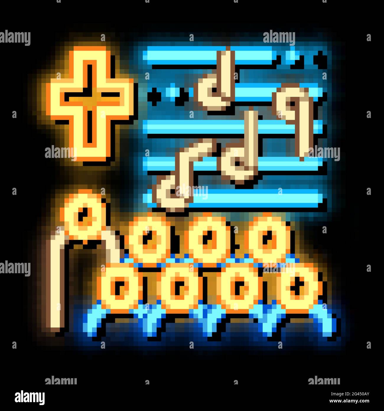 church choir neon glow icon illustration Stock Vector Image & Art - Alamy