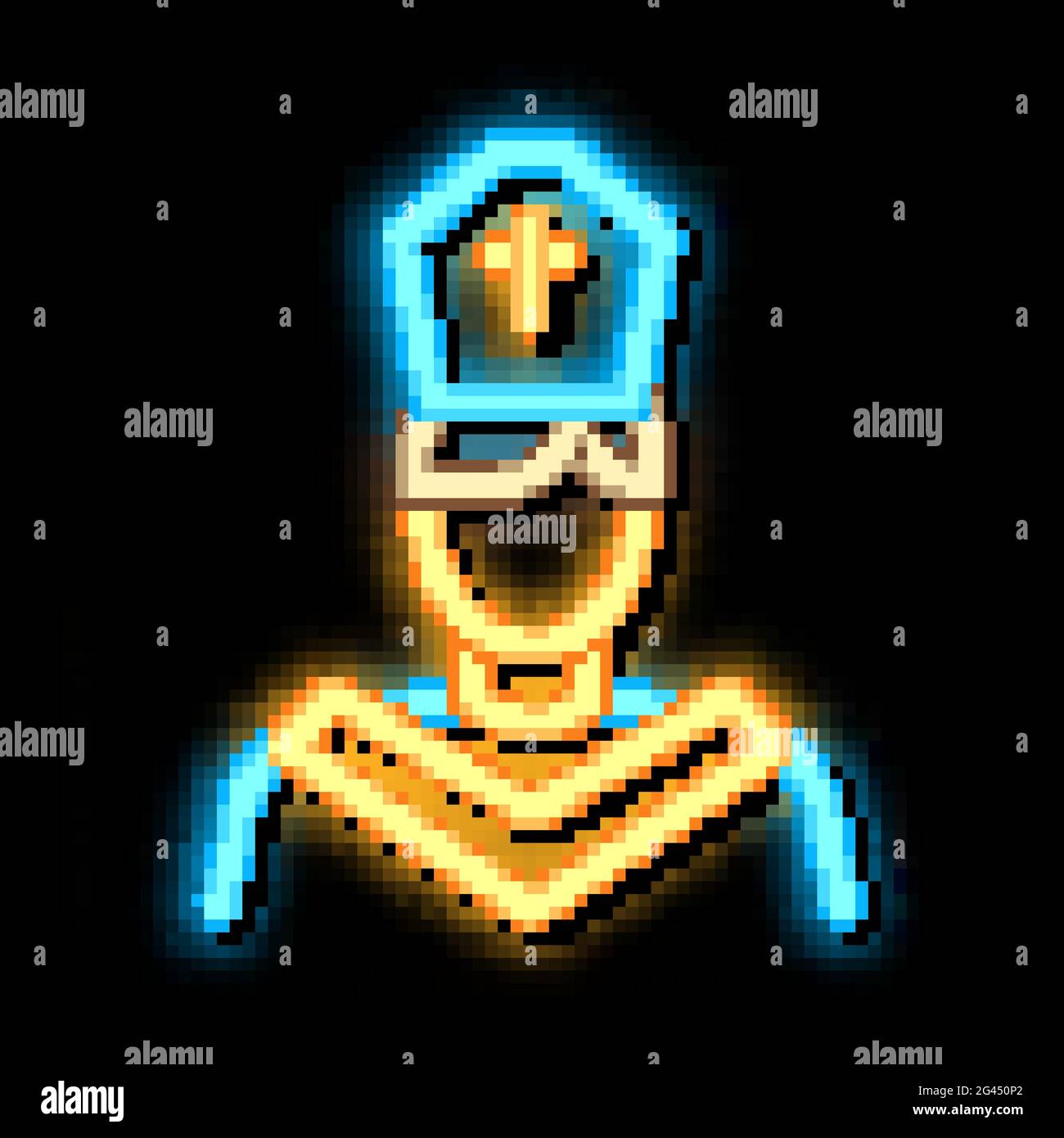 priest preacher neon glow icon illustration Stock Vector Image & Art ...