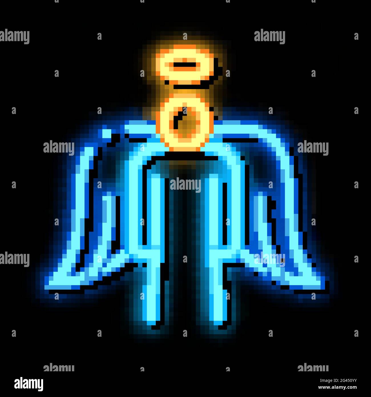 holy angel with wings neon glow icon illustration Stock Vector Image ...